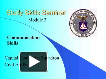 PPT – Study Skills Seminar PowerPoint presentation | free to view - id ...