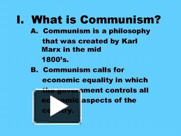 I. What is Communism? presentation | free to download