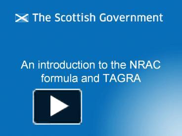 An introduction to the NRAC formula and TAGRA presentation | free to ...