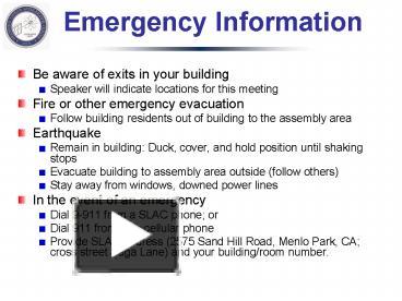 Emergency Information presentation | free to download