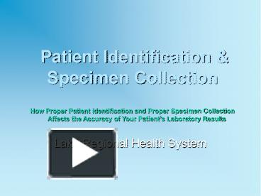 Patient Identification presentation | free to download