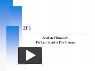 ZFS presentation | free to download