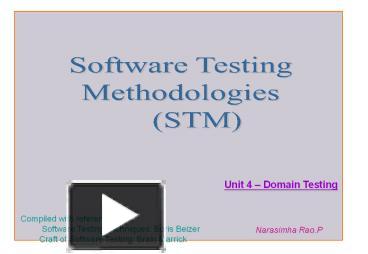 Software Testing Methodology presentation | free to download