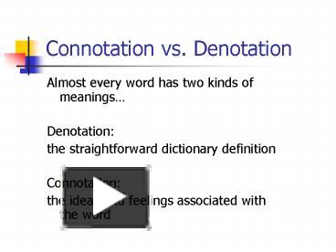 Connotation vs. Denotation presentation | free to download