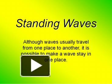 Standing Waves presentation | free to download