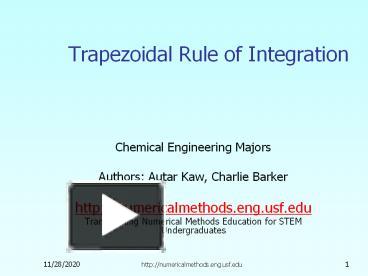 Trapezoidal Rule of Integration presentation | free to download