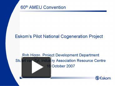 Eskom presentation | free to view