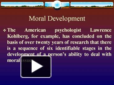 Moral Development presentation | free to download