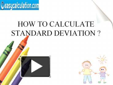 How to Calculate Standard Deviation ? presentation | free to download