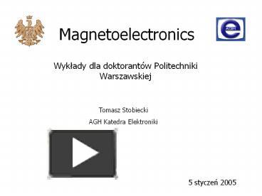 Magnetoelectronics presentation | free to download