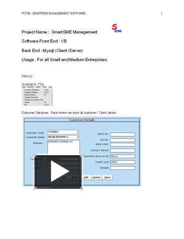 PPT – SmartSME Management Software GBC Technology PowerPoint ...