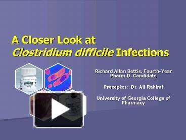 Richard Allan Bettis, Fourth-Year Pharm.D. Candidate presentation ...