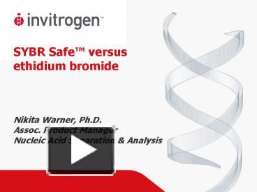 SYBR Safe versus ethidium bromide presentation | free to view