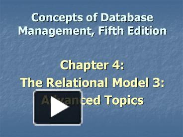 PPT – Concepts of Database Management, Fifth Edition PowerPoint ...