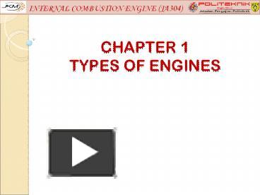 CHAPTER 1 TYPES OF ENGINES presentation | free to download