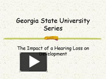 PPT – Georgia State University Series PowerPoint presentation | free to ...