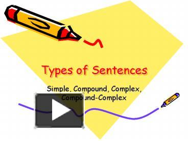 PPT – Types of Sentences PowerPoint presentation | free to download ...