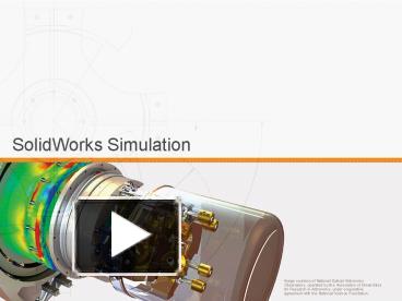 SolidWorks Simulation presentation | free to view
