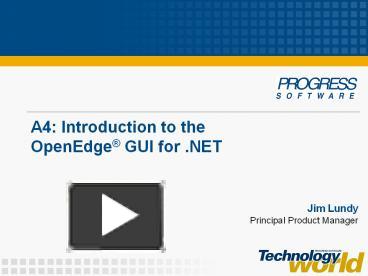 A4: Introduction to the OpenEdge presentation | free to download