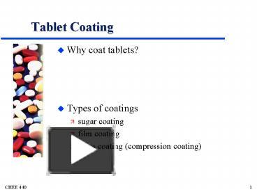 Tablet Coating presentation | free to view