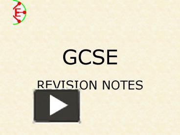 GCSE presentation | free to view