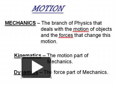 MECHANICS presentation | free to download