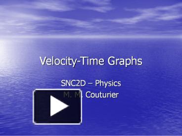 Velocity-Time Graphs presentation | free to download