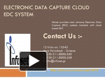 Electronic data capture cloud edc system presentation | free to download