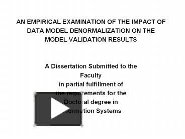 PPT – AN EMPIRICAL EXAMINATION OF THE IMPACT OF PowerPoint presentation ...