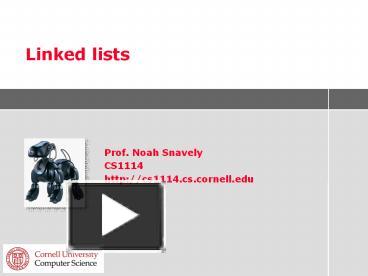 PPT – Linked lists PowerPoint presentation | free to download - id ...