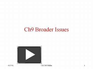 PPT – Ch9 Broader Issues PowerPoint presentation | free to download ...
