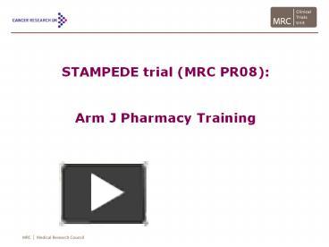 STAMPEDE trial (MRC PR08): presentation | free to view