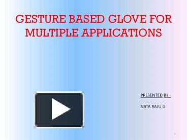 mems based gesture control presentation | free to download