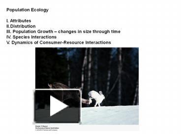 Population Ecology presentation | free to download