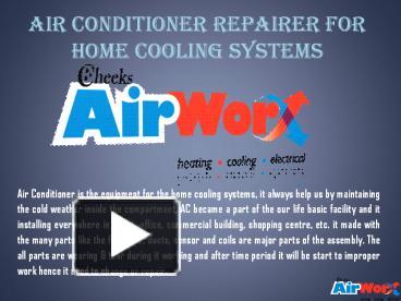 PPT – Air Conditioner Repairer For Home Cooling Systems PowerPoint ...