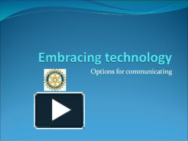 Embracing technology presentation | free to download