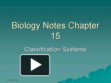 PPT – Biology Notes Chapter 15 PowerPoint presentation | free to view ...