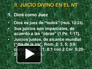 PPT – II. JUICIO DIVINO EN EL NT PowerPoint presentation | free to ...
