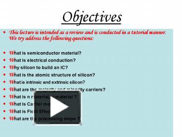 PPT – Objectives PowerPoint presentation | free to download - id ...