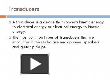 Transducers presentation | free to download