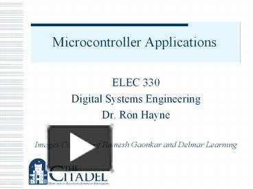 Microcontroller Applications presentation | free to view