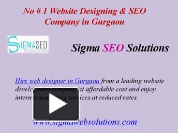 PPT – No # 1 Website Designing & SEO Company in Gurgaon PowerPoint ...