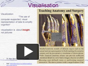 PPT – Visualisation PowerPoint presentation | free to view - id: 701d3 ...