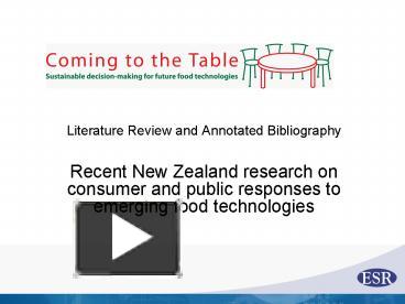 PPT – Literature Review and Annotated Bibliography PowerPoint ...