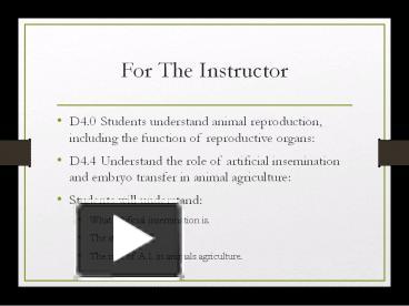 PPT – For The Instructor PowerPoint presentation | free to download ...