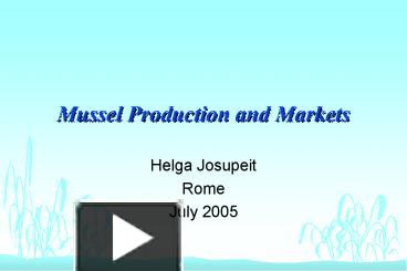 PPT – Mussel Production and Markets PowerPoint presentation | free to ...