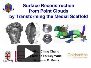 Surface Reconstruction from Point Clouds by Transforming the Medial ...