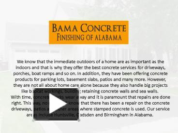 Bama Concrete Finishing - Most experienced Concrete Contractor ...
