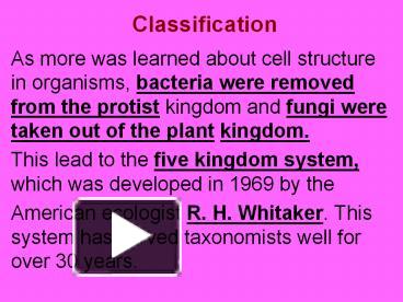 PPT – Classification PowerPoint presentation | free to download - id ...