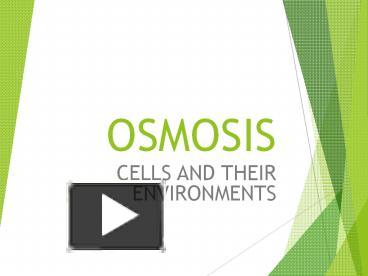 OSMOSIS presentation | free to download